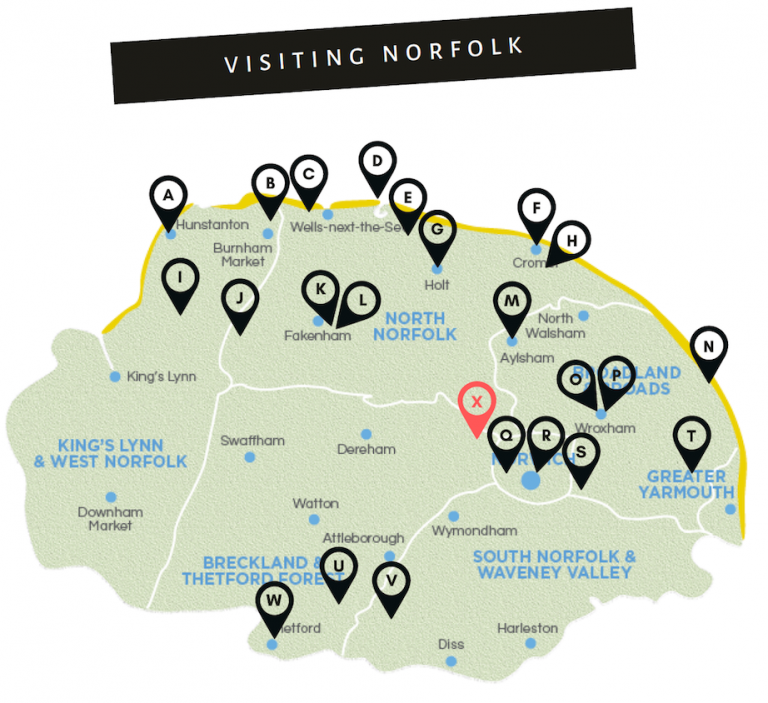 Exploring Norfolk Map - Kings Head - Bawburgh